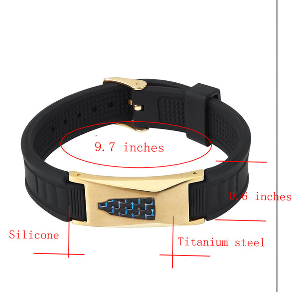 USWEL EMF Protection Bracelet Necklace, Negative Ion Bracelet for Men